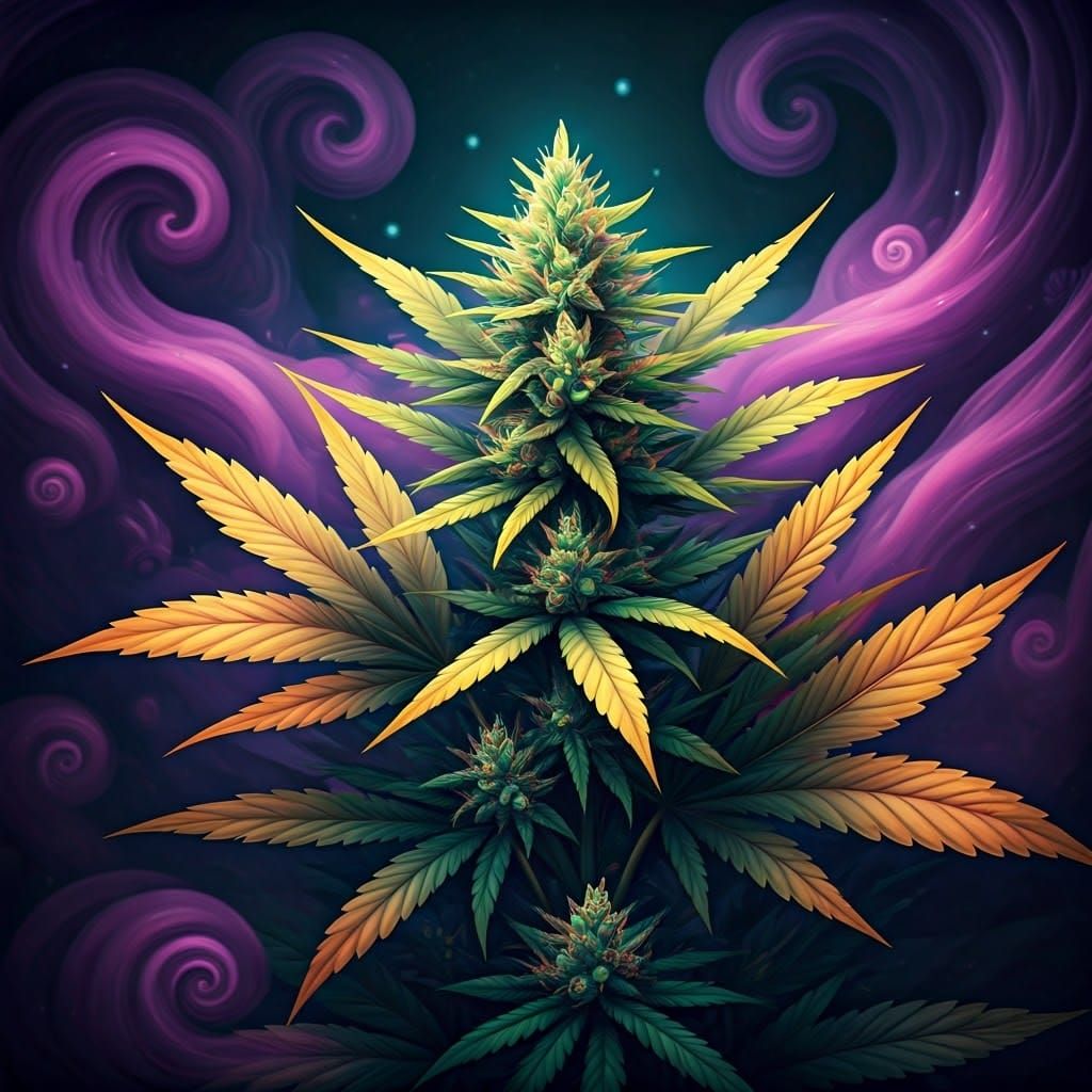 Marijuana pixel art wallpapers - Whimsical Marijuana Fantasi...