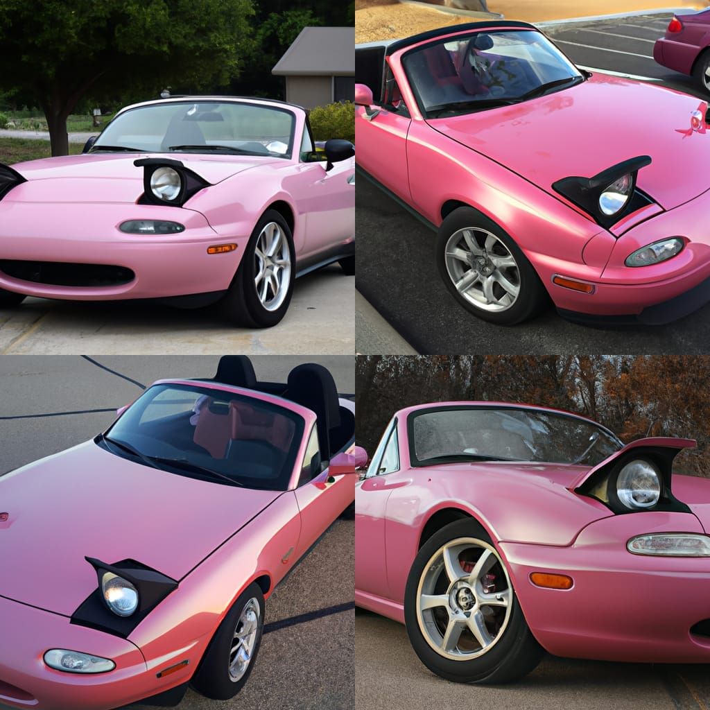 pink miata - AI Generated Artwork - NightCafe Creator