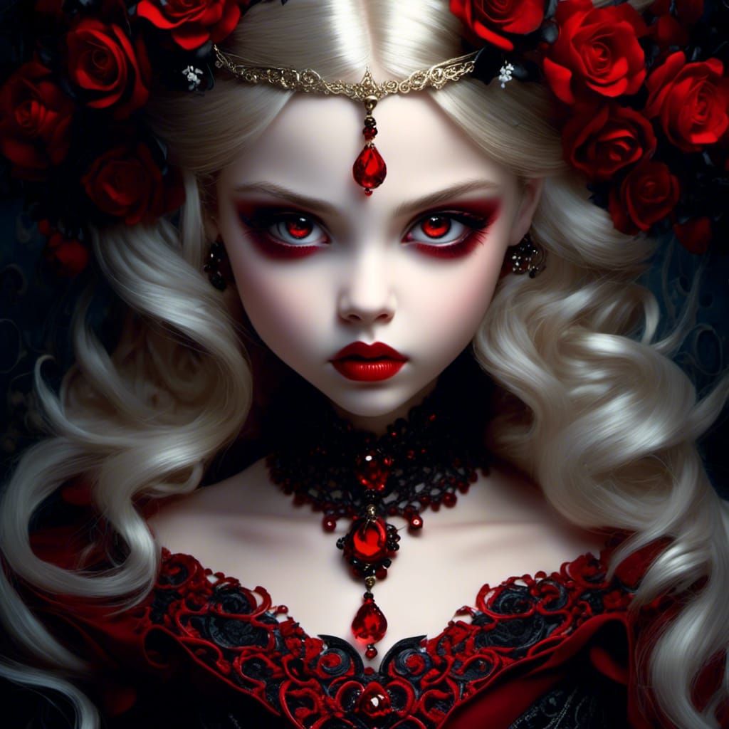 gorgeous stunning evil vampire girl, red eyes, jasmine becket griffith ...