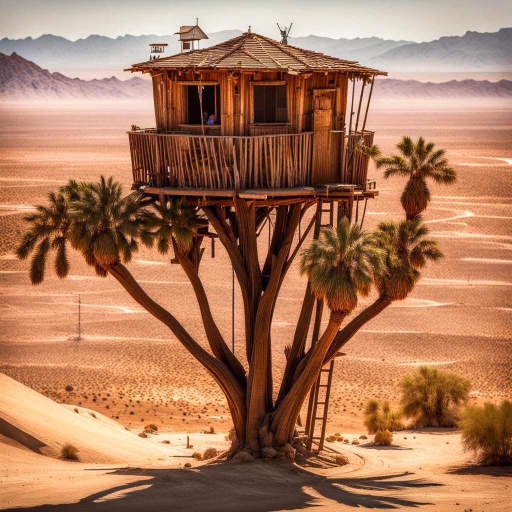 Palm Tree House Model A - AI Generated Artwork - NightCafe Creator