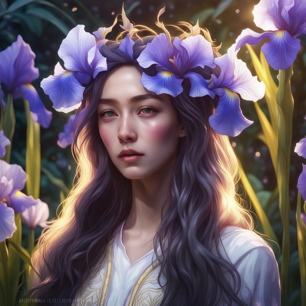 Iris girl - AI Generated Artwork - NightCafe Creator