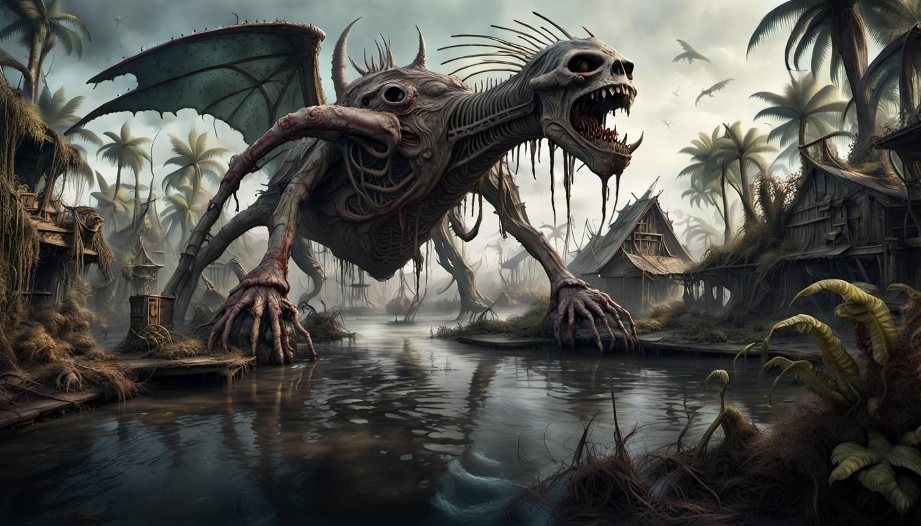 CONGO BUNGA ZOMBIE DINO #2 - AI Generated Artwork - NightCafe Creator