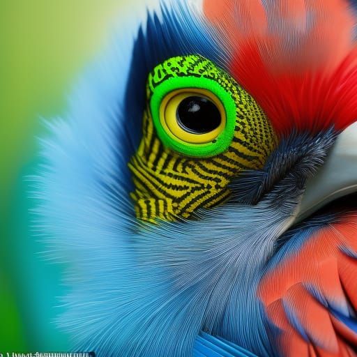 Exotic bird evolved - AI Generated Artwork - NightCafe Creator