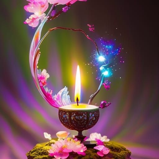 Light a little magic - AI Generated Artwork - NightCafe Creator