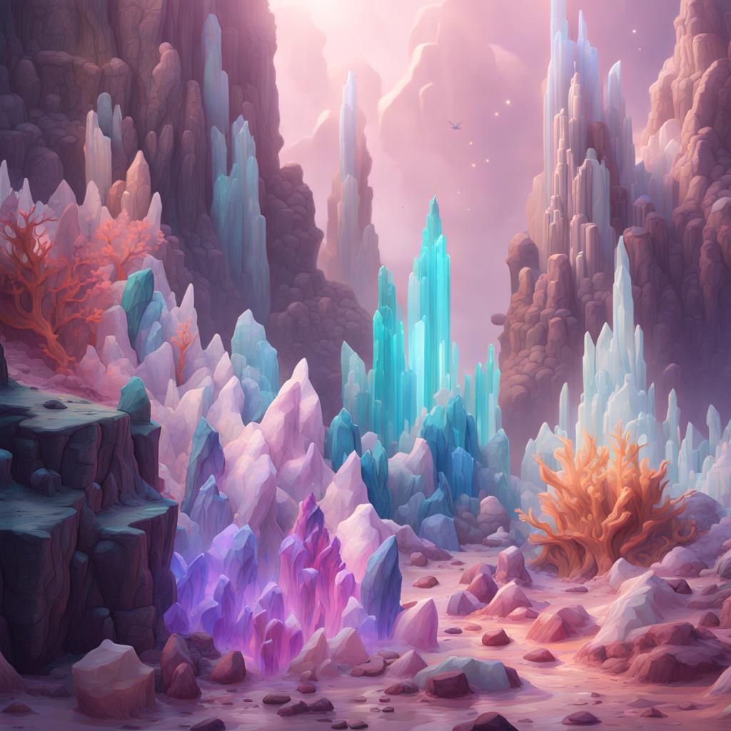 crystal land - AI Generated Artwork - NightCafe Creator