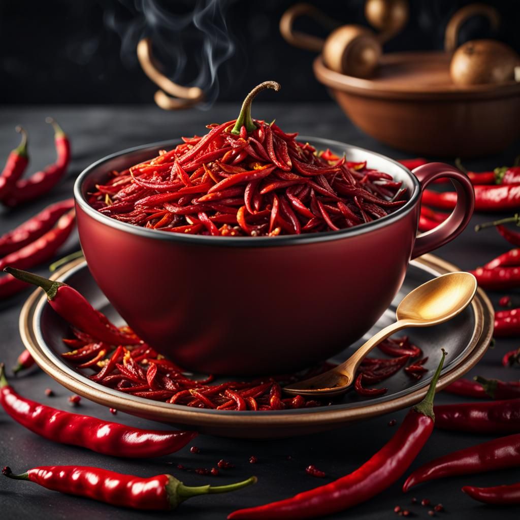 Cup of red chilli - AI Generated Artwork - NightCafe Creator