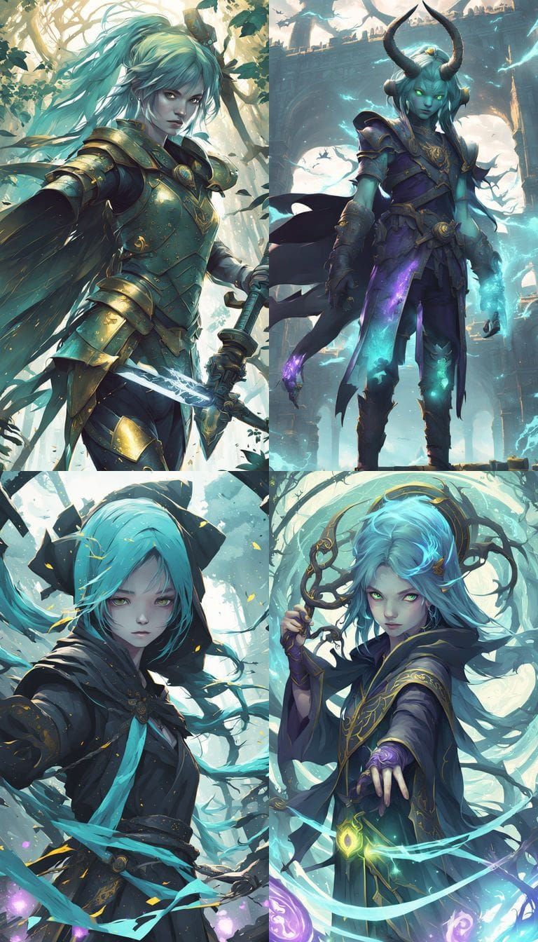 Hatsune miku in another timeline - Epic Dark Fantasy Concept...