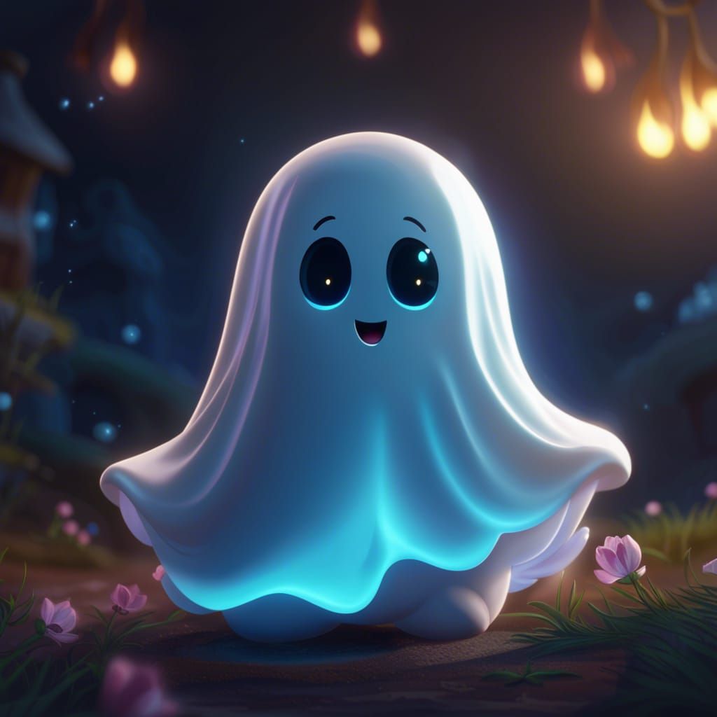 cute ghost - AI Generated Artwork - NightCafe Creator