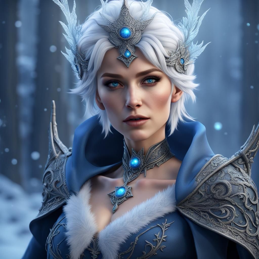 Mrs. Jack Frost, Sorceress of Polara - AI Generated Artwork - NightCafe Creator