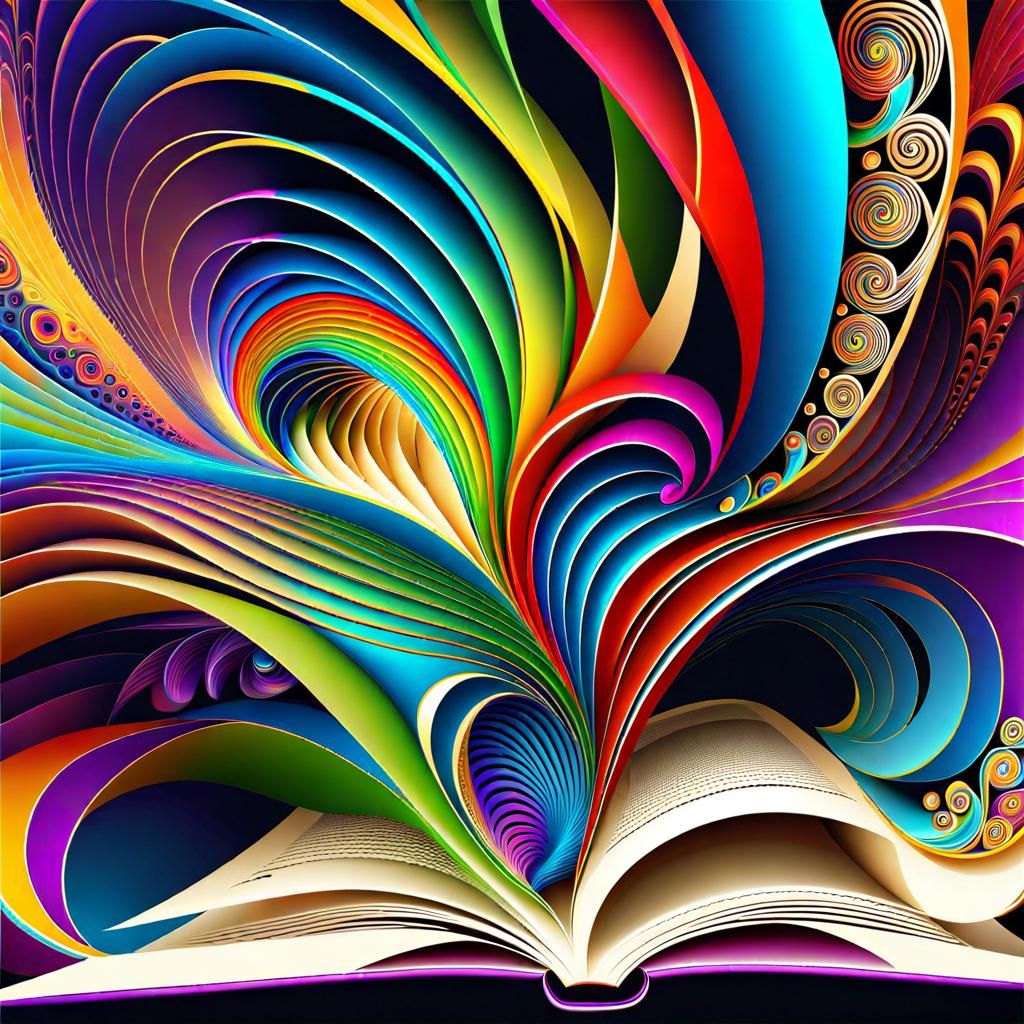 Abstract Curves from a book - AI Generated Artwork - NightCafe Creator