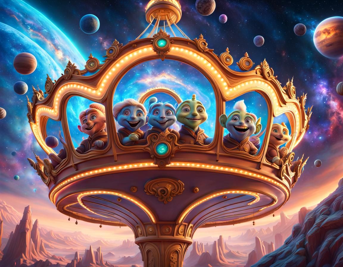 Atop the alien theme park - AI Generated Artwork - NightCafe Creator