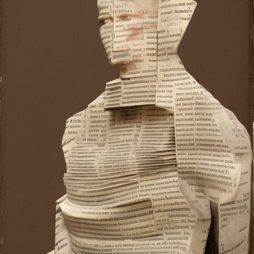 A Human figure Made Of Antique Books and parchment, Dark Waters, Scary ...
