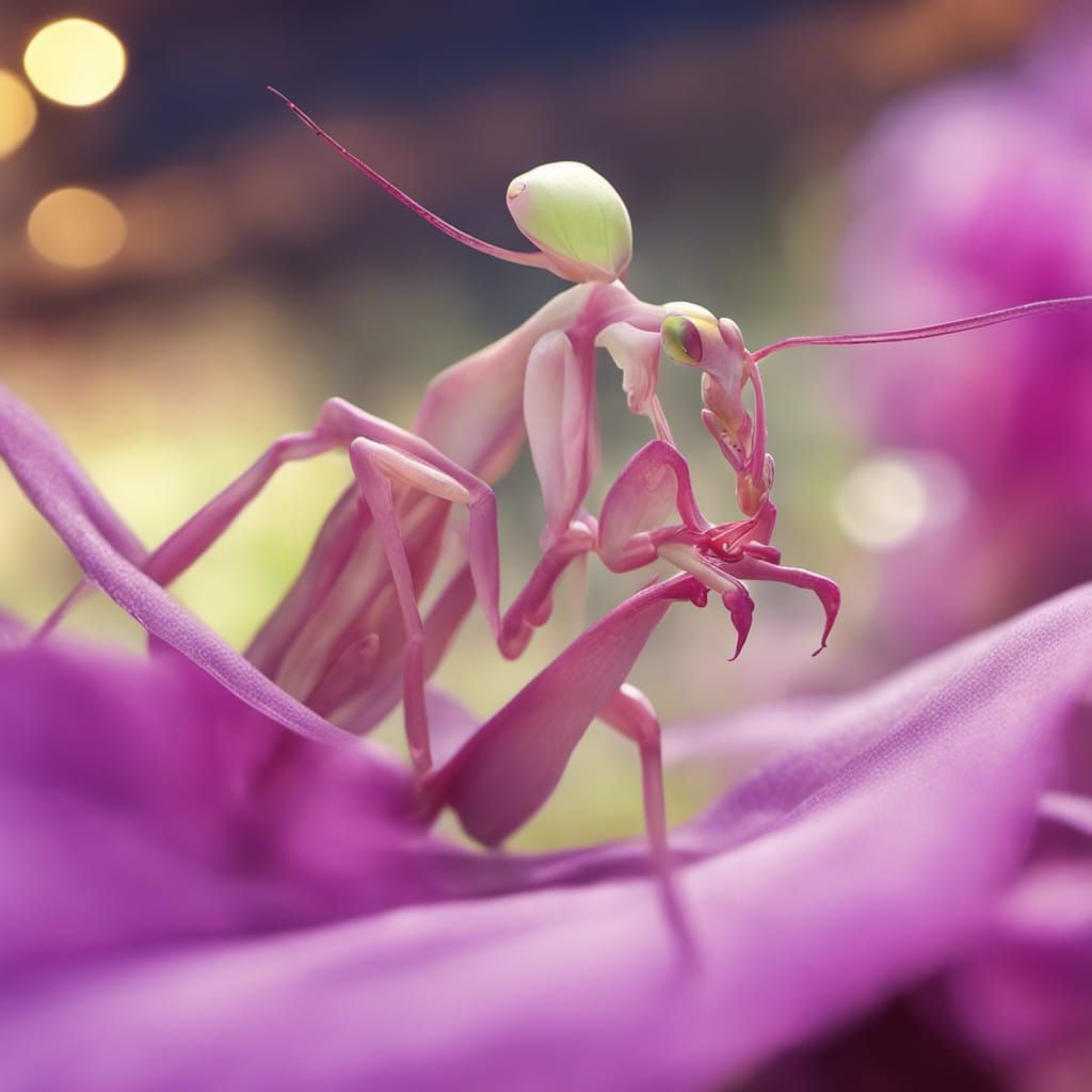Orchid mantis mimicking orchids - AI Generated Artwork - NightCafe Creator