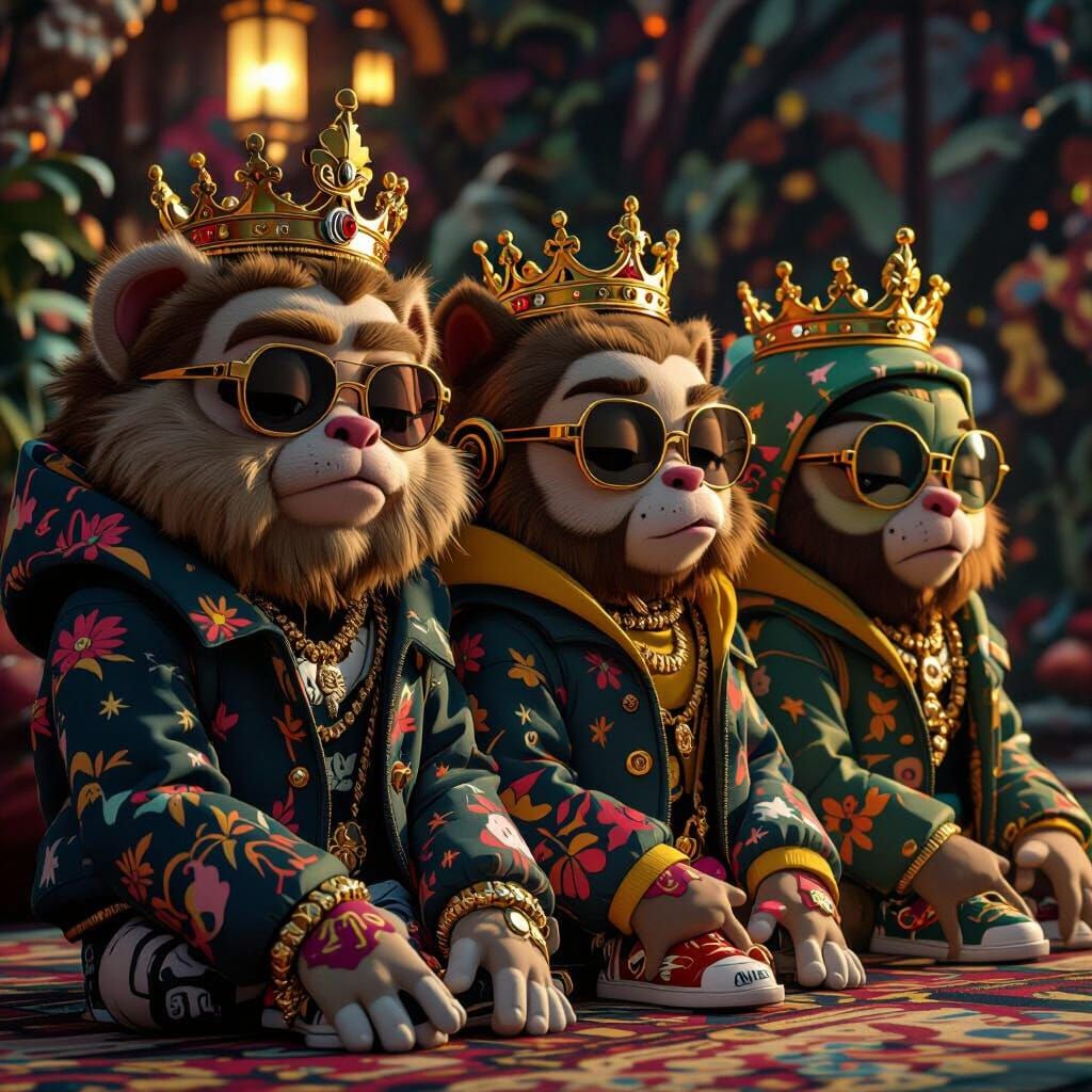 Notorious BIG-Inspired Cartoon Characters in Fanta... - AI Art