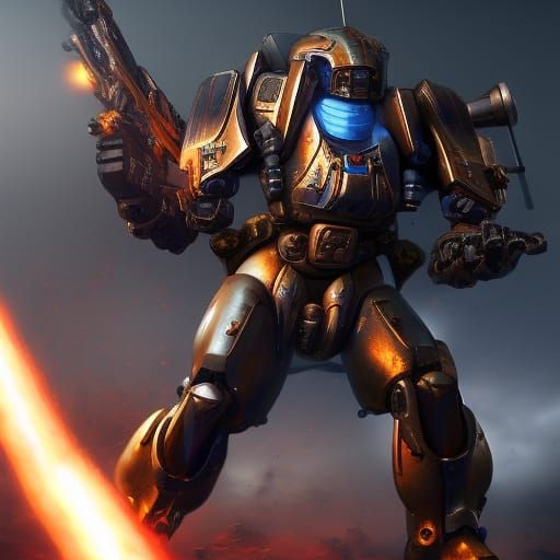 Titan Mech - AI Generated Artwork - NightCafe Creator