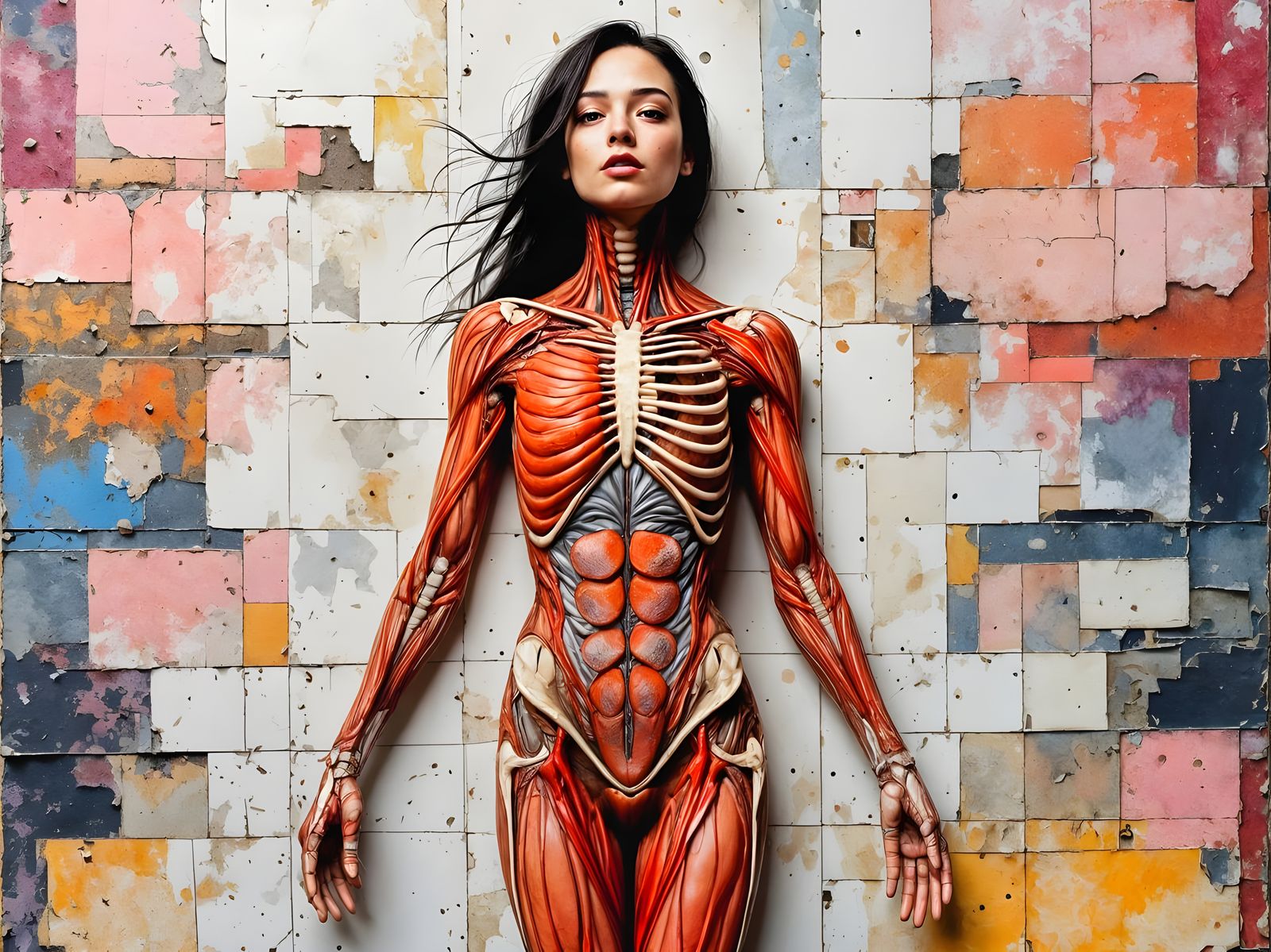 In a meticulously detailed, ultra-detailed illustration style, a realistic dissection of Gal ...