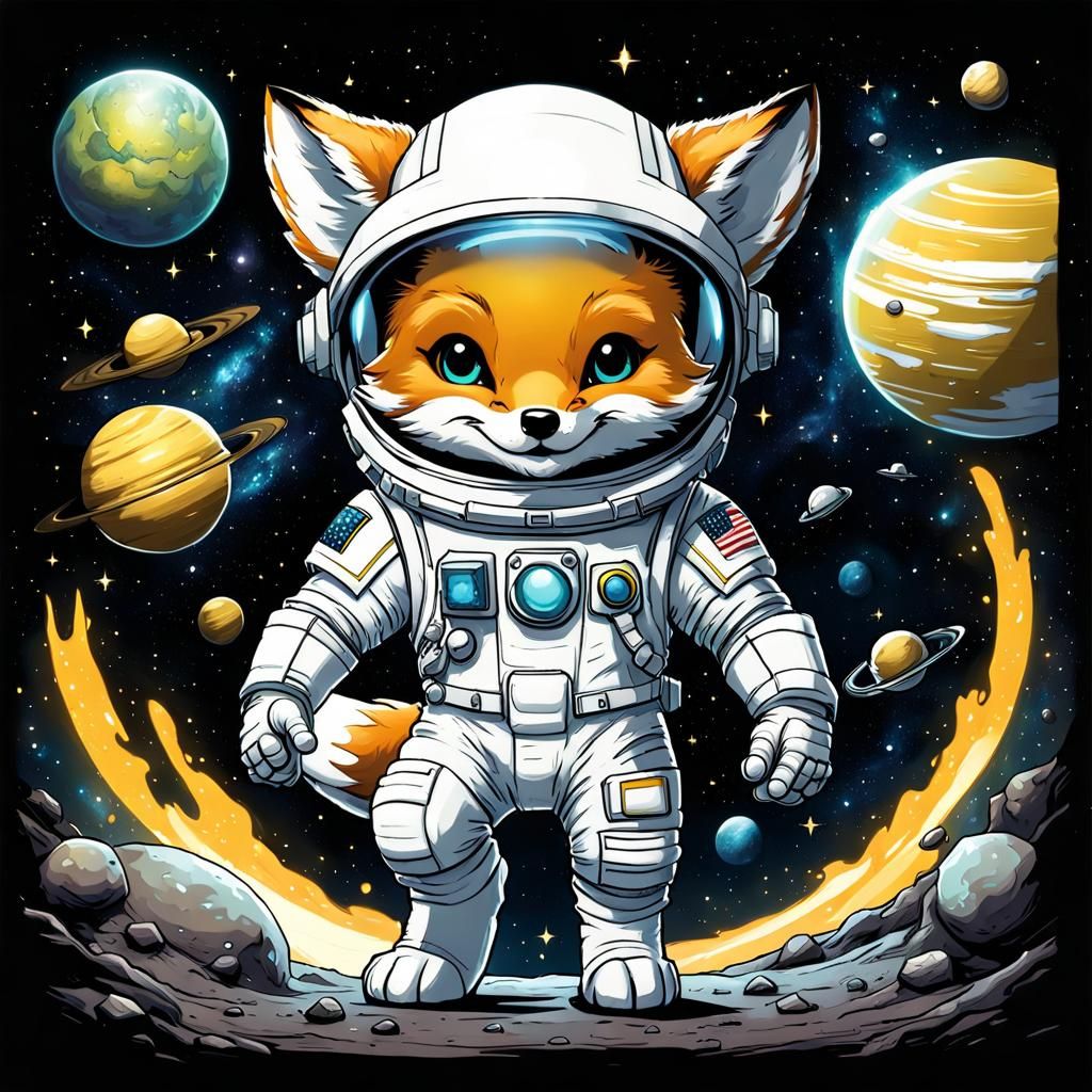 Astro Fox - AI Generated Artwork - NightCafe Creator