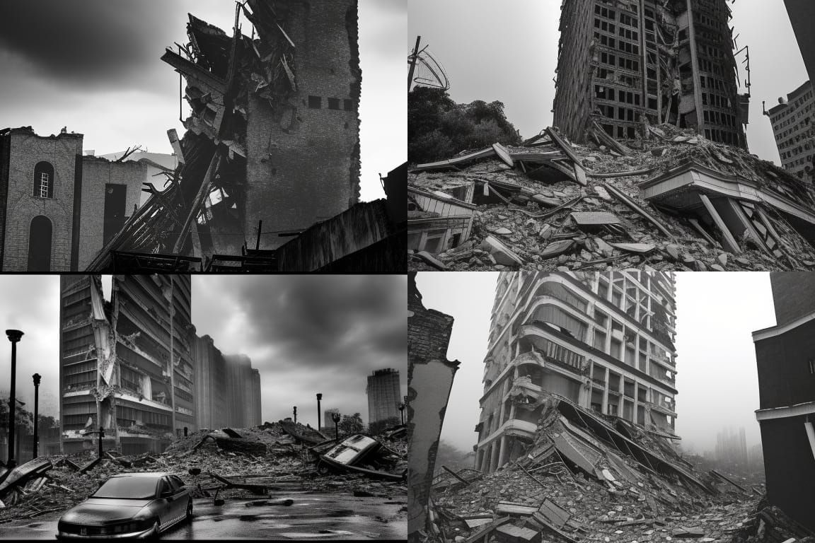 The collapsed city - AI Generated Artwork - NightCafe Creator