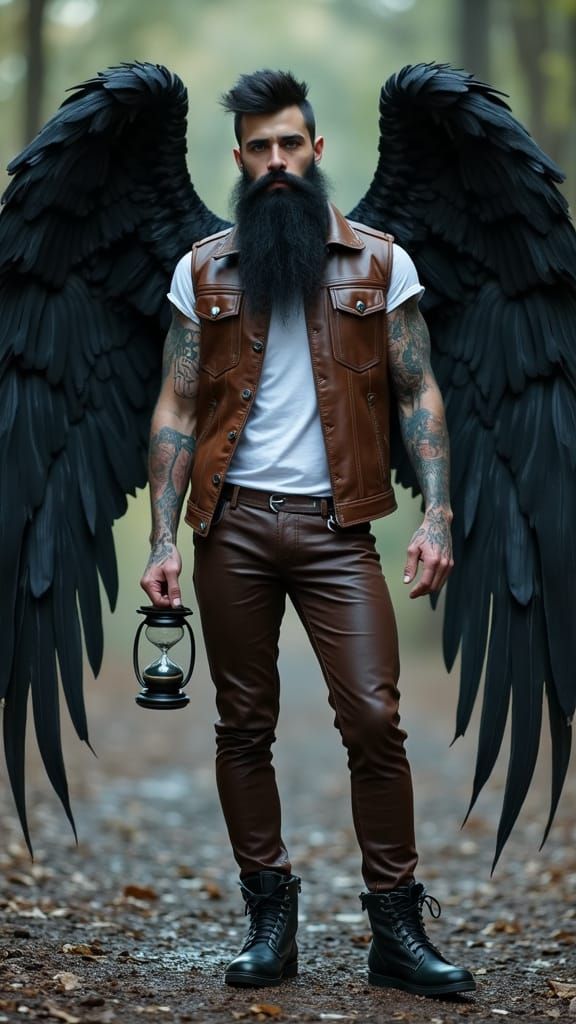 Tattoo Artist God Emerging from Dark Primordial Ab... - AI Art