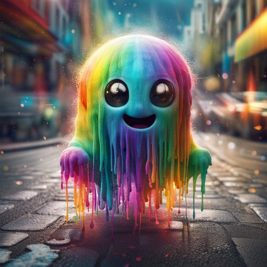Rainbow ghost - AI Generated Artwork - NightCafe Creator
