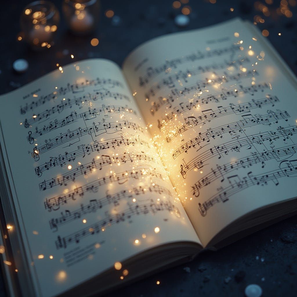 song lyrics - Dreamy Song Lyric Art with Swirling Script and...