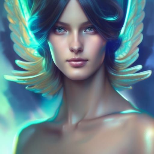 Extravagant Ancient futuristic ethereal Victoria's Secret angelic ...