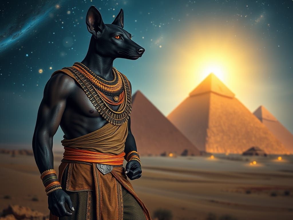 "Day Of The Jackal" - Surreal Jackal King Rises Over Giza