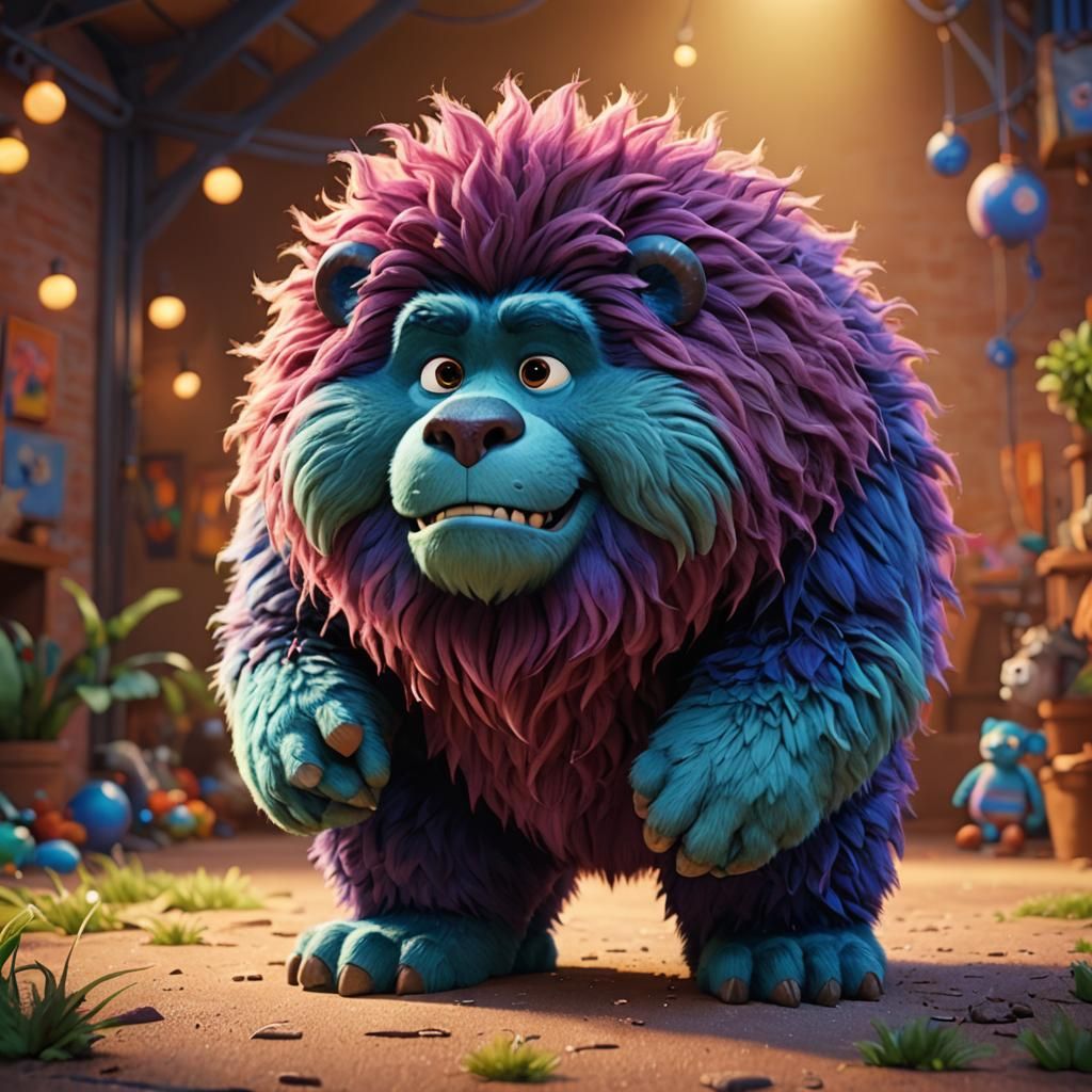 A giant fluffy creature - AI Generated Artwork - NightCafe Creator