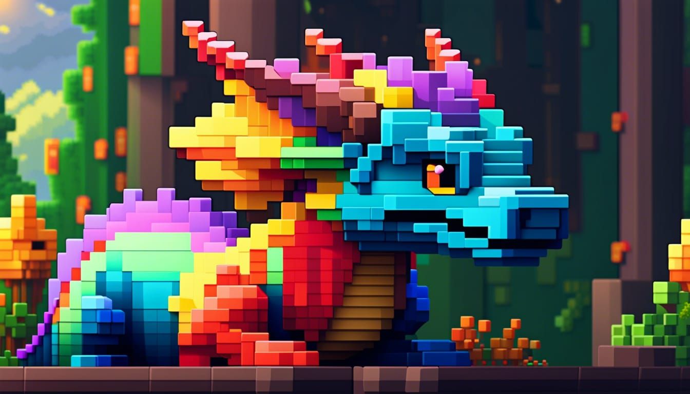 Pixel Dragon - AI Generated Artwork - NightCafe Creator