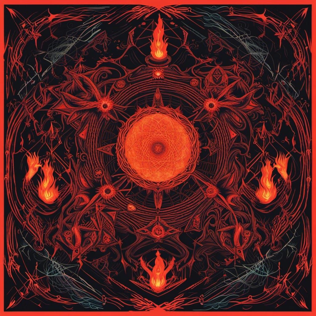 occult demonic geometry - AI Generated Artwork - NightCafe Creator