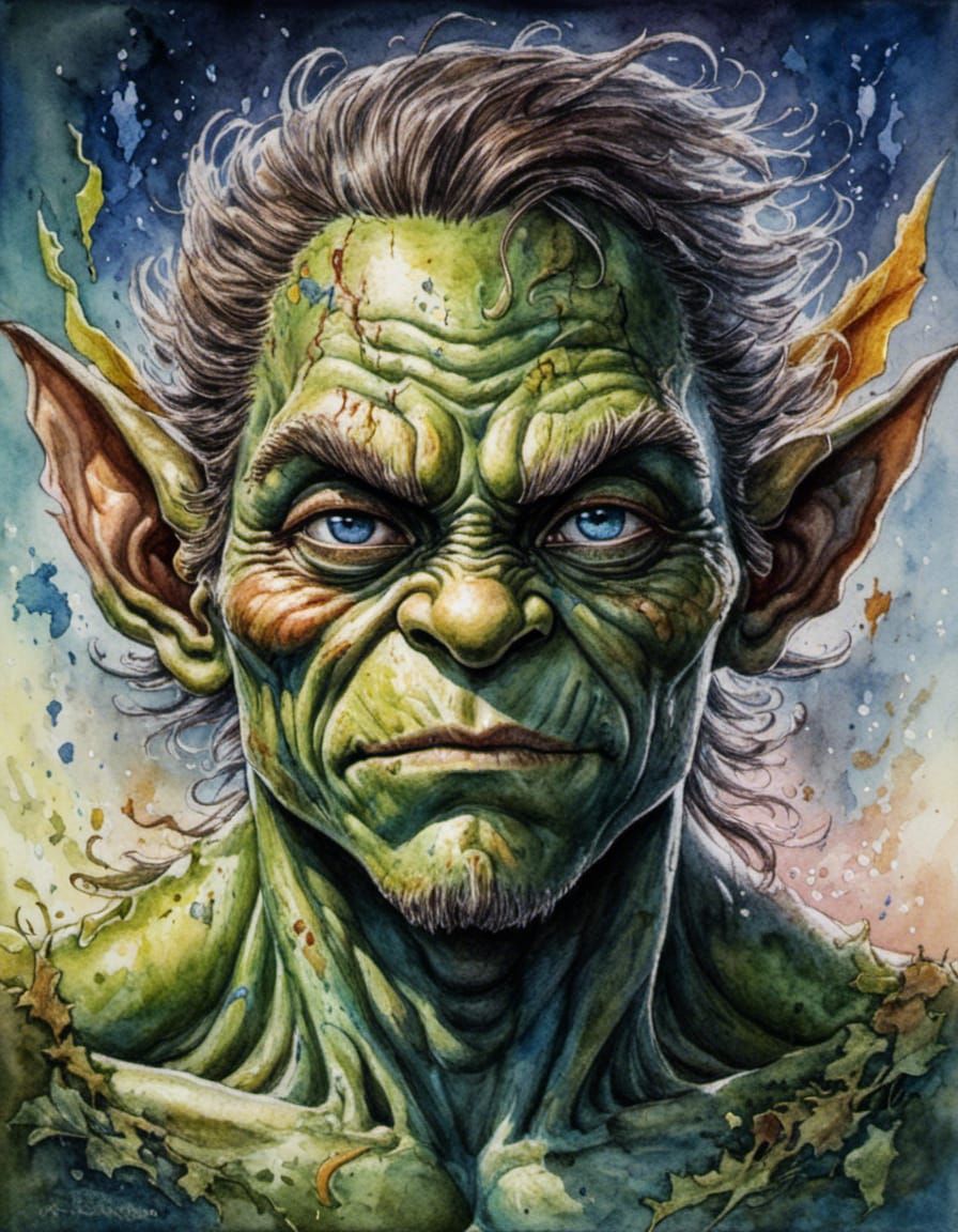 Blue Eyed Goblin Portrait #2.1 (SDXL 1.0 ) - AI Generated Artwork ...