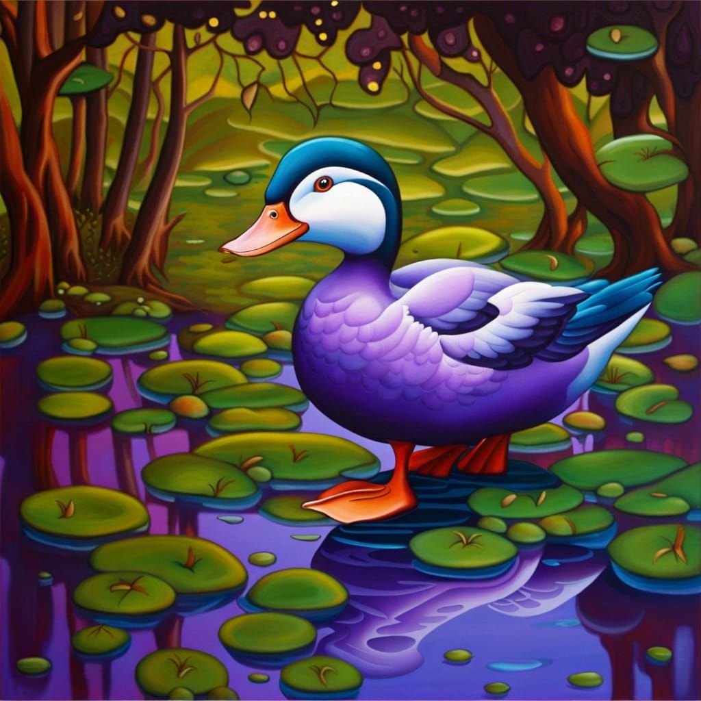Little Purple Duck - AI Generated Artwork - NightCafe Creator