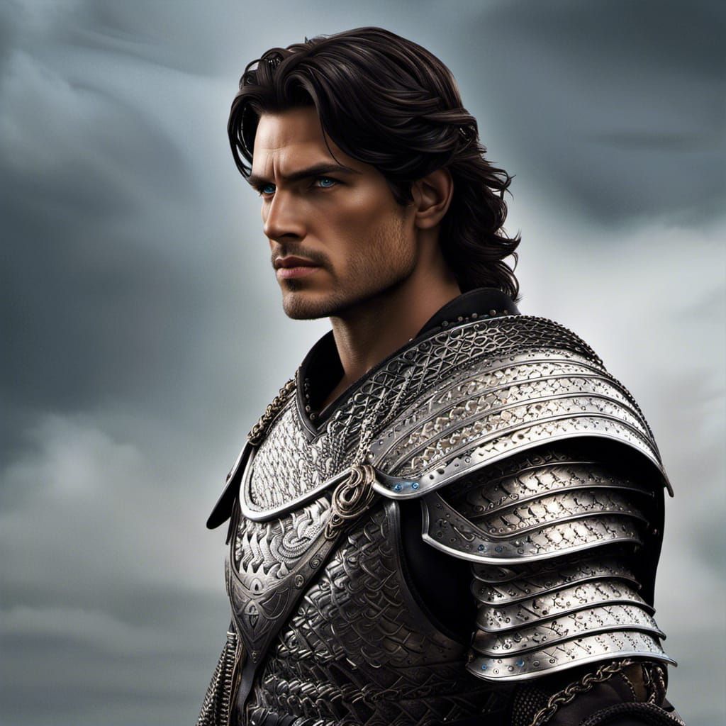 mortal human male with cruel and calculating grey blue eyes - AI ...