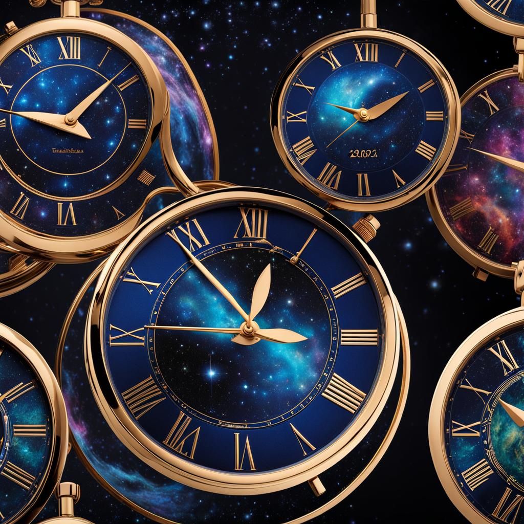 Cosmic Clocks 2 - AI Generated Artwork - NightCafe Creator