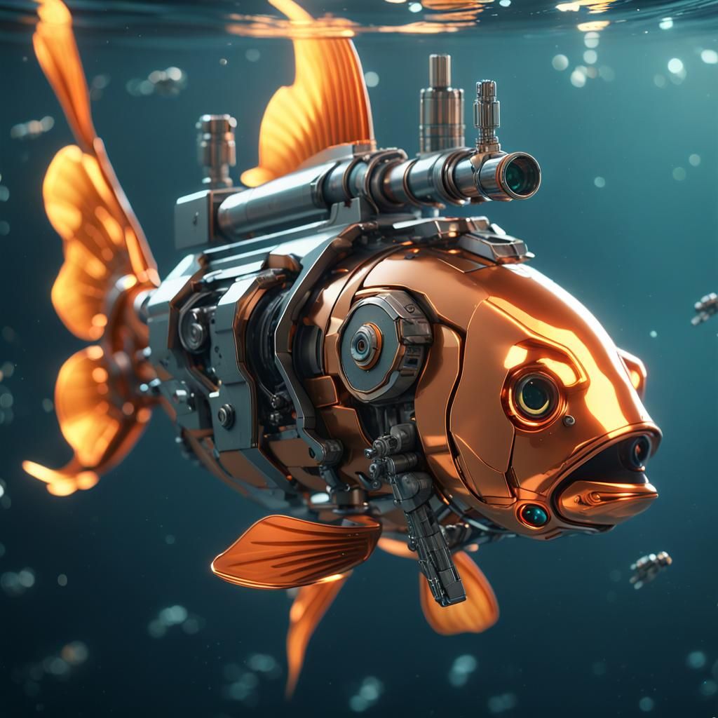 A Goldfish in the style of C.Norris - AI Generated Artwork - NightCafe ...