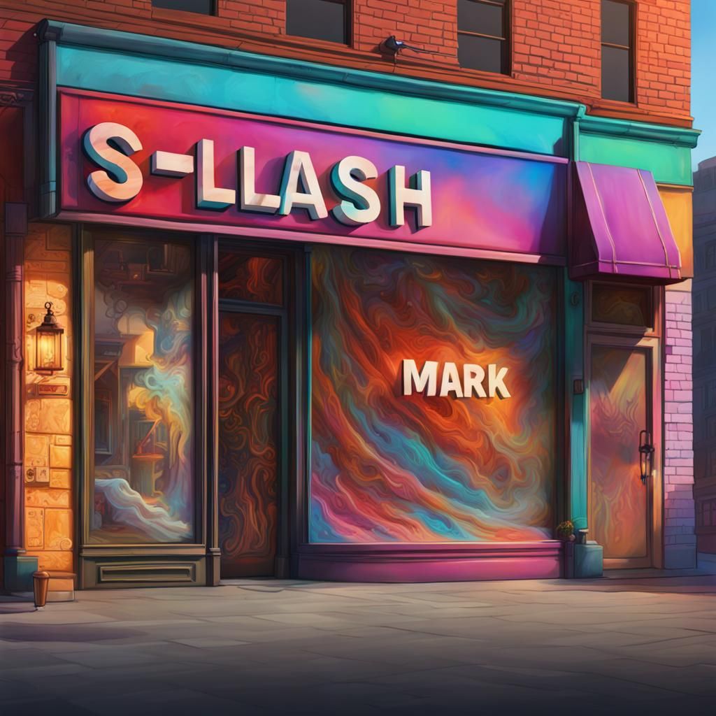 a store front that has the word ‘Slash Mark’ written on it - AI ...