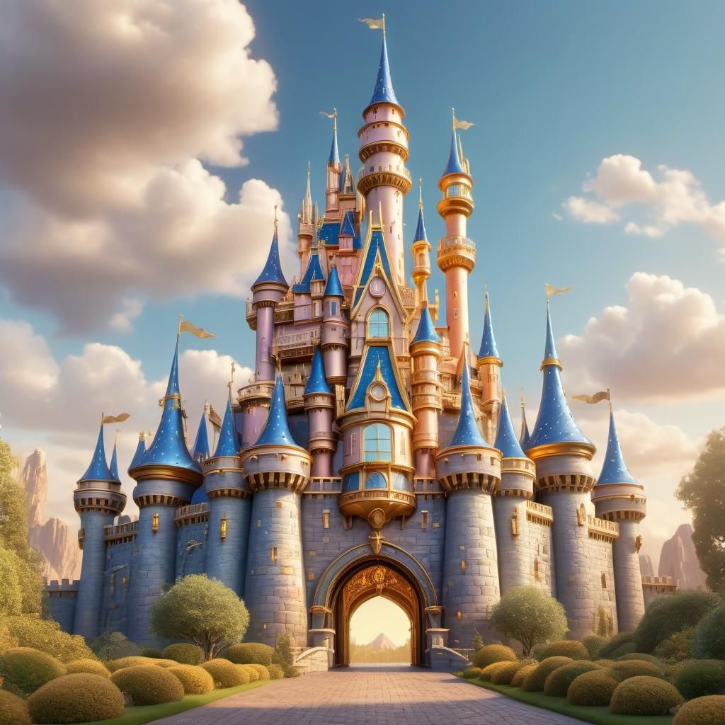 full image of a Disney Pixar style 3D stunningly beautiful giant ...