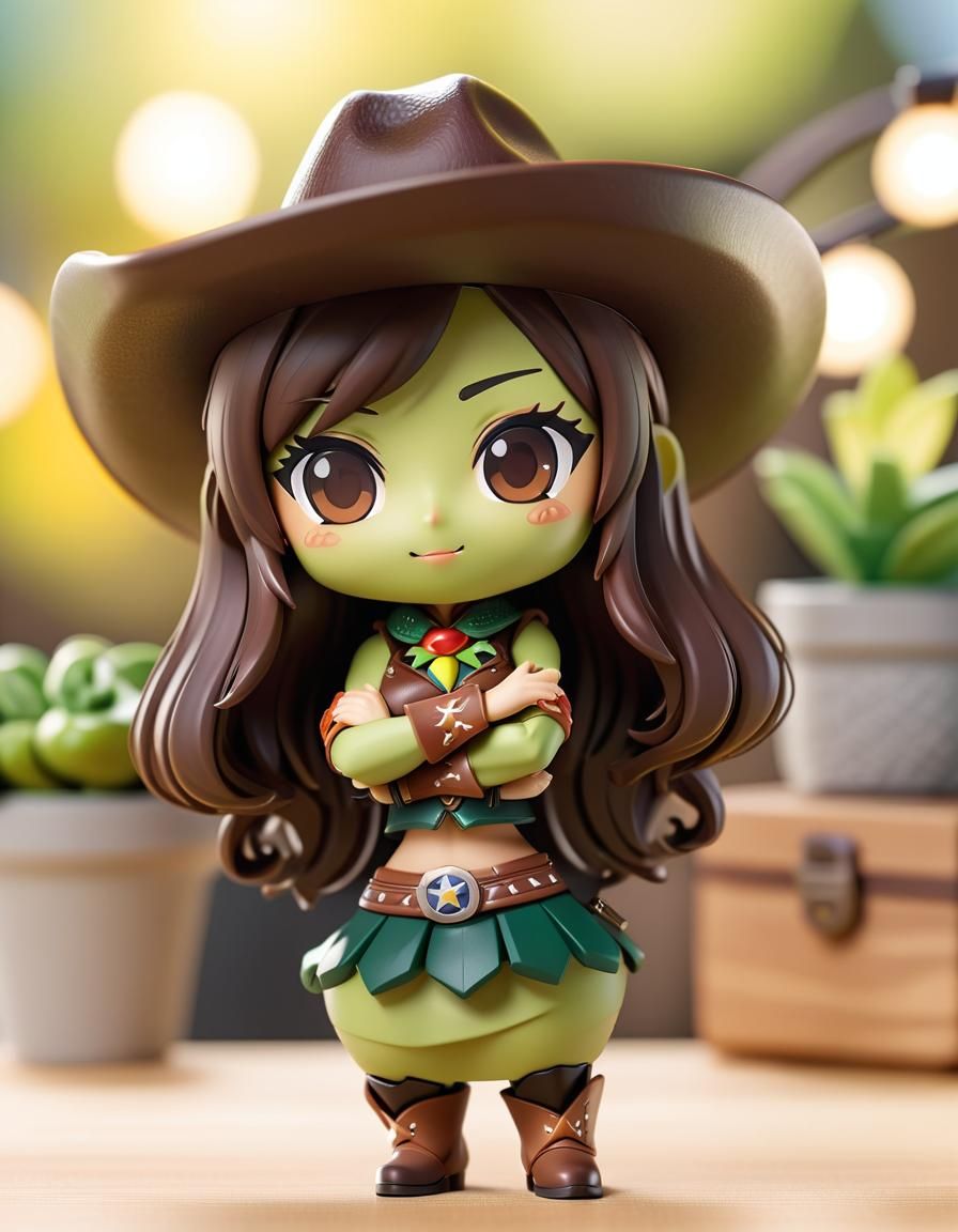 Chibi cowboy girl - AI Generated Artwork - NightCafe Creator