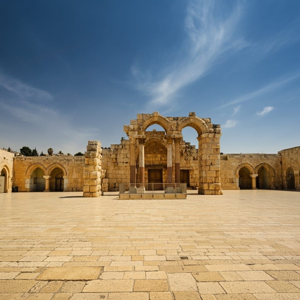 Ancient Jewish Temple in Jerusalem as Photographic... - AI Art