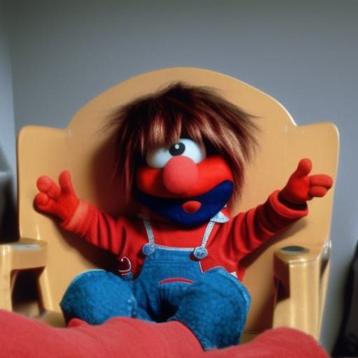 Elmo is chucky doll - AI Generated Artwork - NightCafe Creator