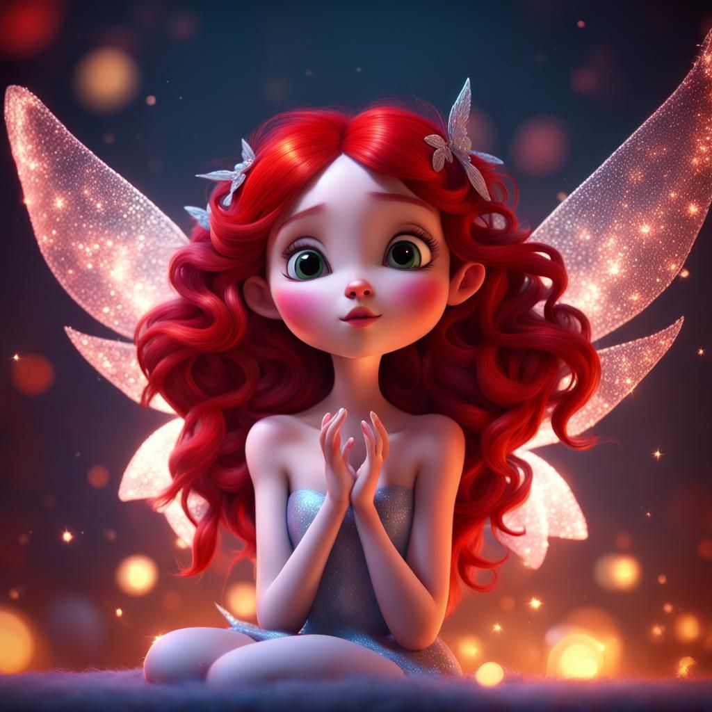 A shy fairy girl 2.0 - AI Generated Artwork - NightCafe Creator