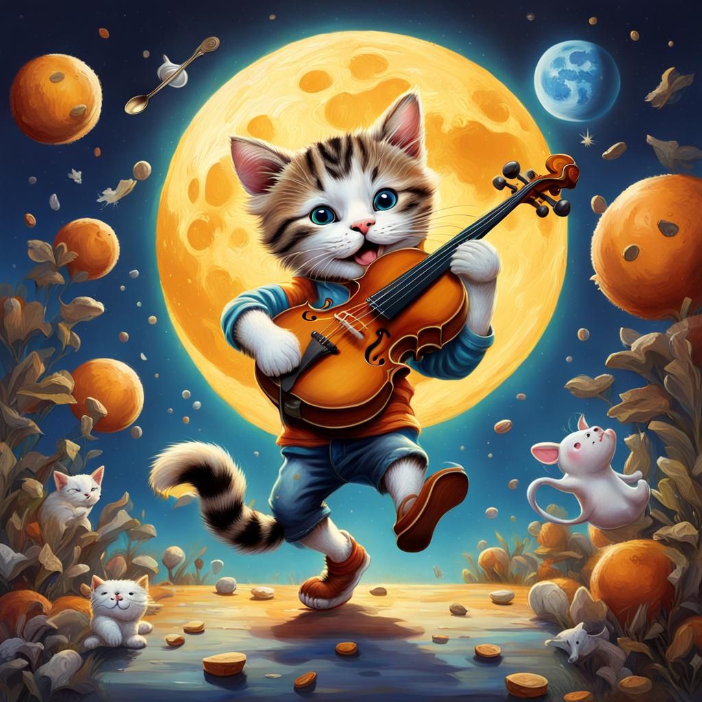 Kitten fiddler - AI Generated Artwork - NightCafe Creator