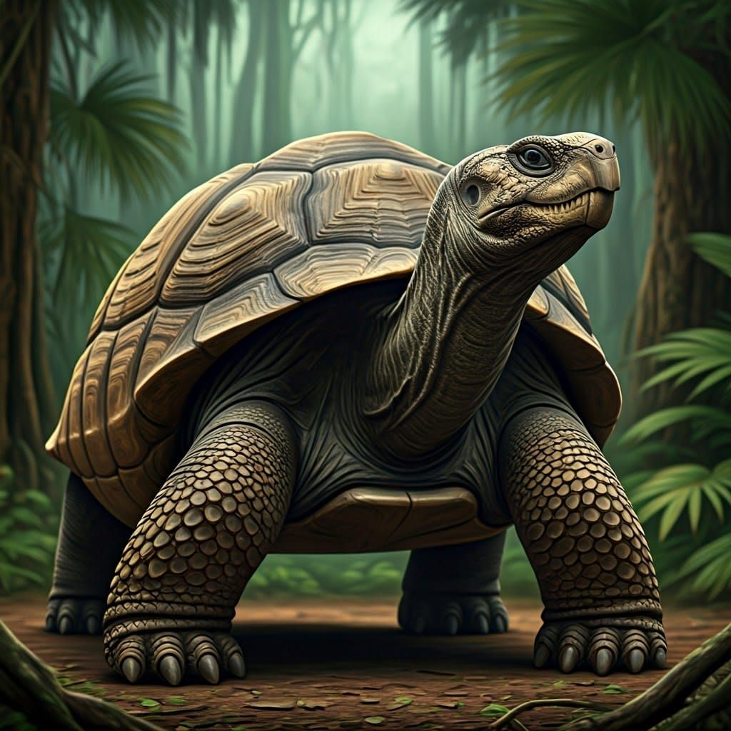 A turtle merged with a t-rex - A turtle merged with a t-rex...