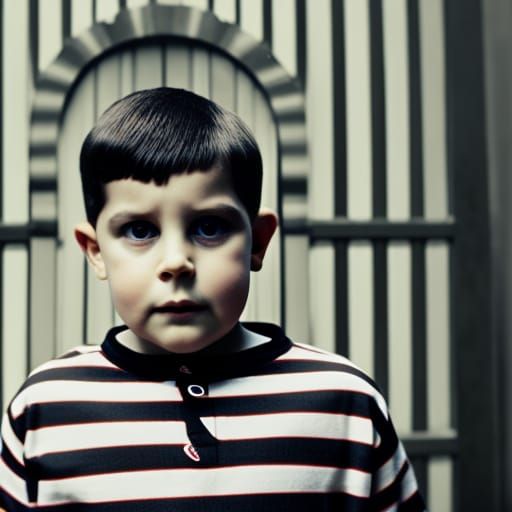 Pugsley Addams - AI Generated Artwork - NightCafe Creator