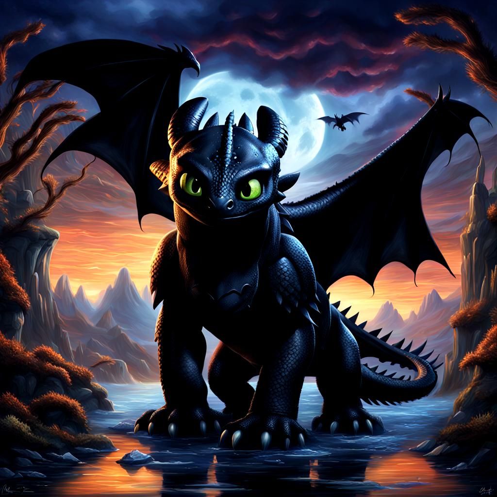 Toothless - AI Generated Artwork - NightCafe Creator