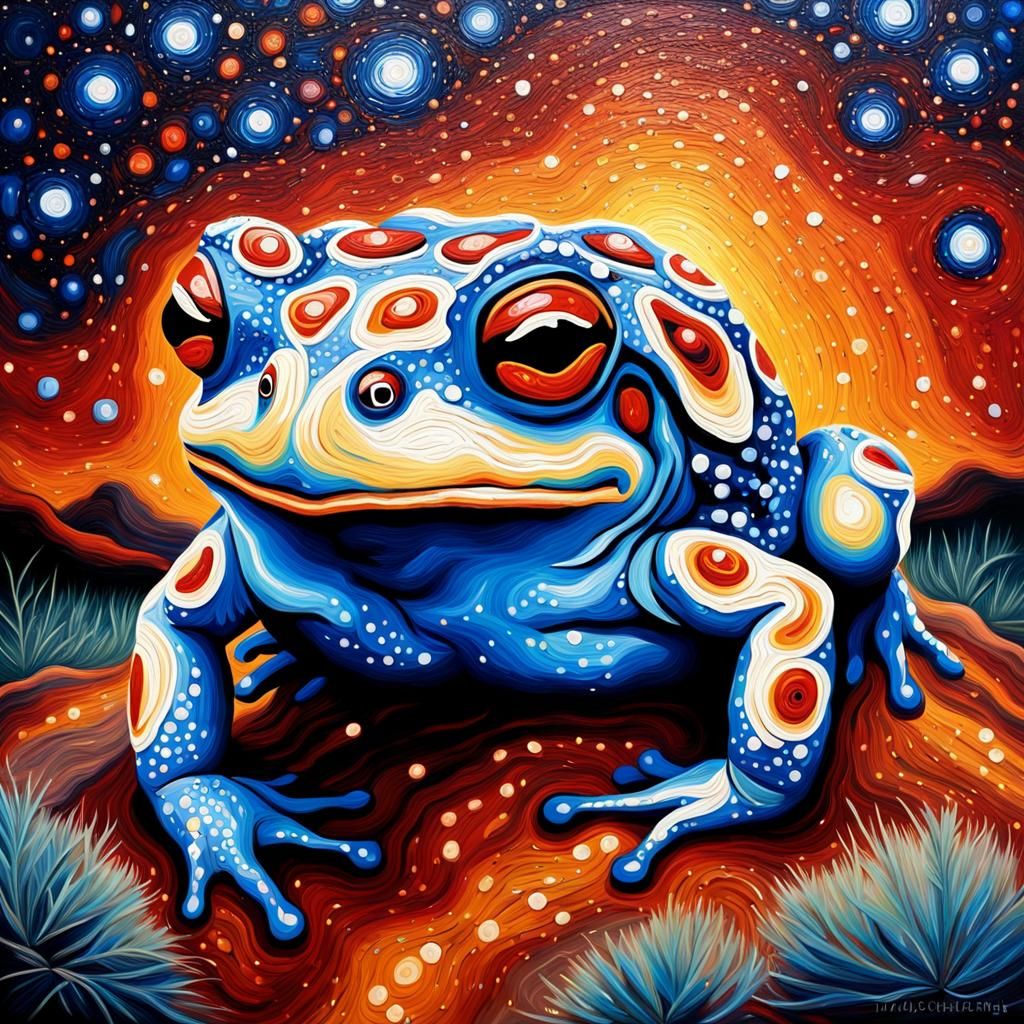 Dreamtime Toad - AI Generated Artwork - NightCafe Creator