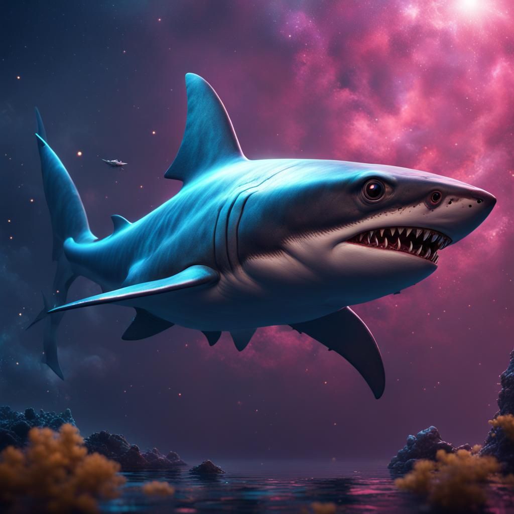 A galaxy shark - AI Generated Artwork - NightCafe Creator