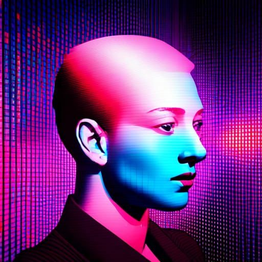 A paradox digital face - AI Generated Artwork - NightCafe Creator