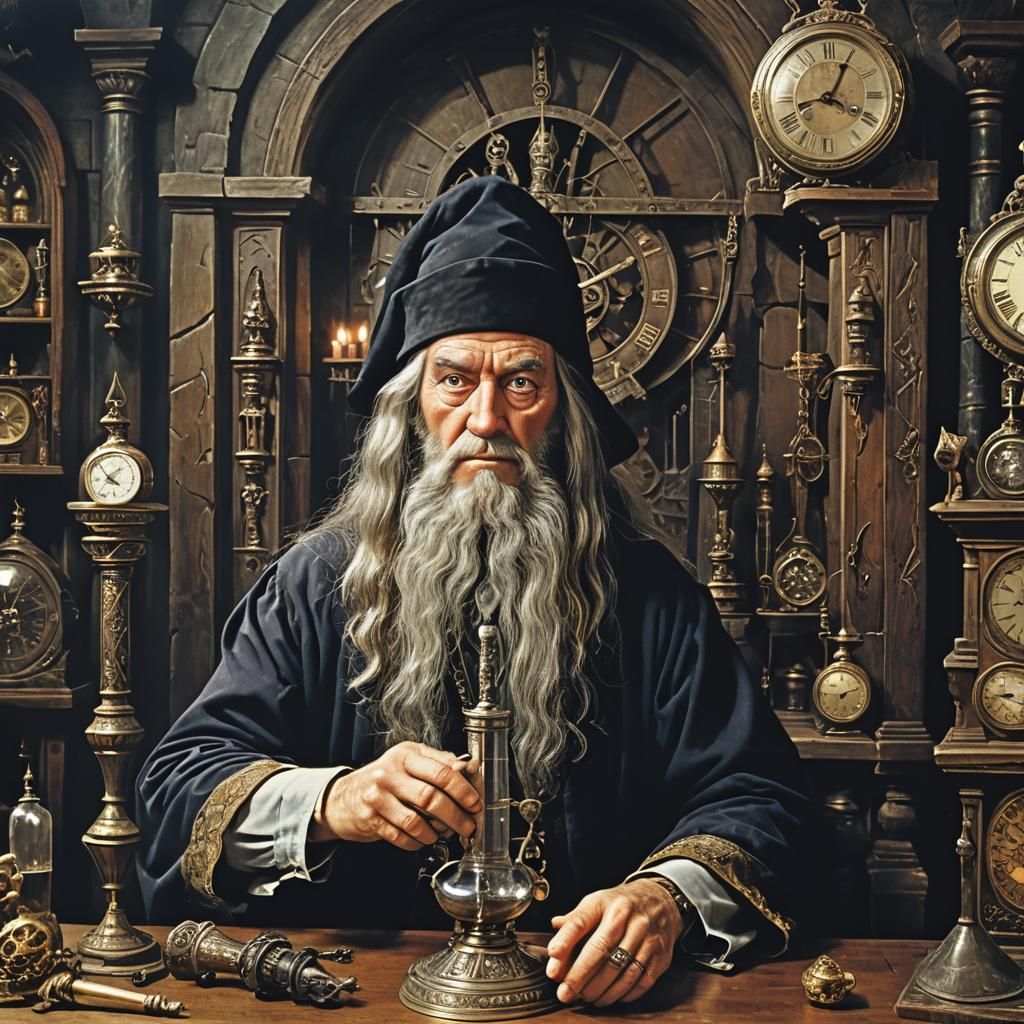 Wizard at Work - AI Generated Artwork - NightCafe Creator