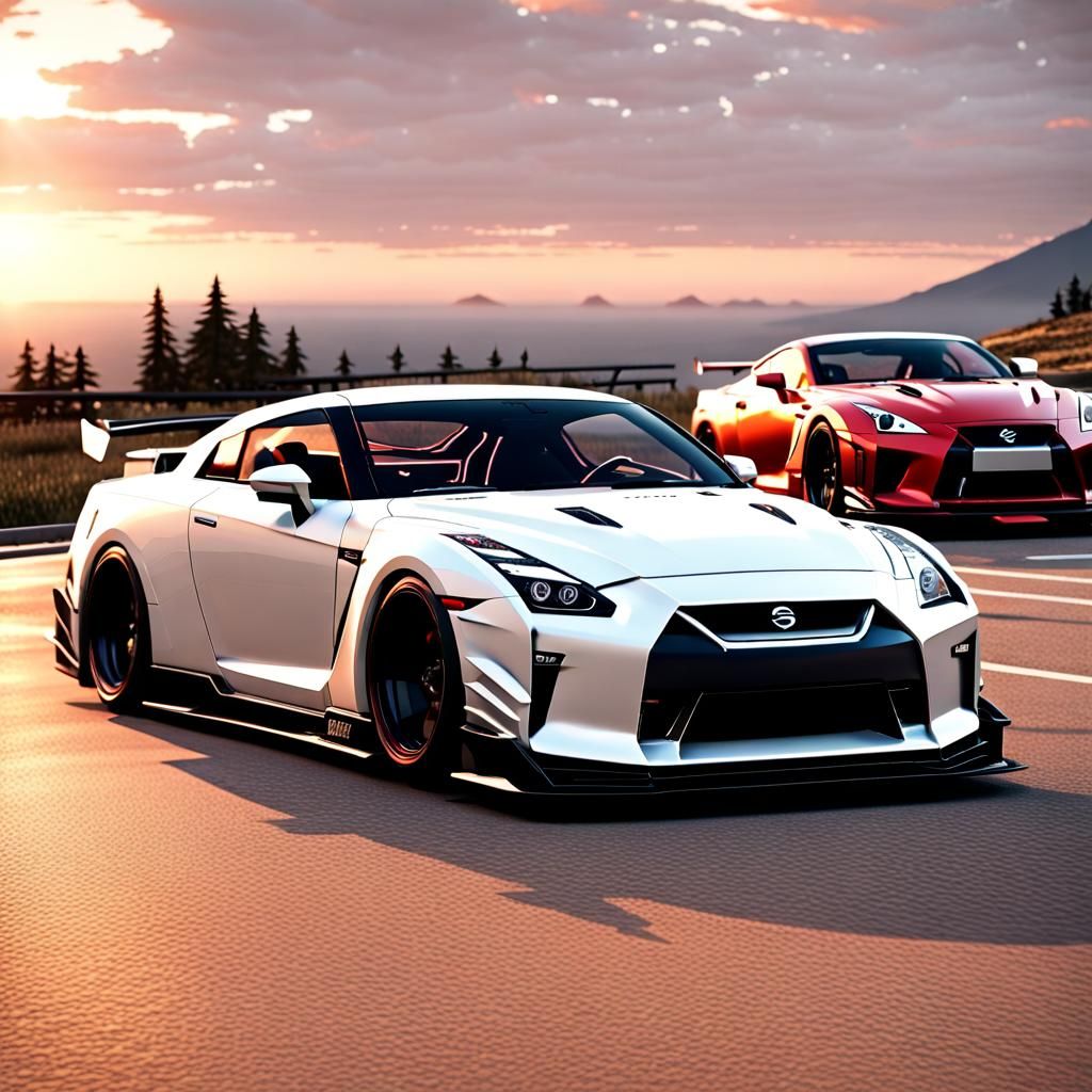 Nissan GT-R R35 VII - AI Generated Artwork - NightCafe Creator